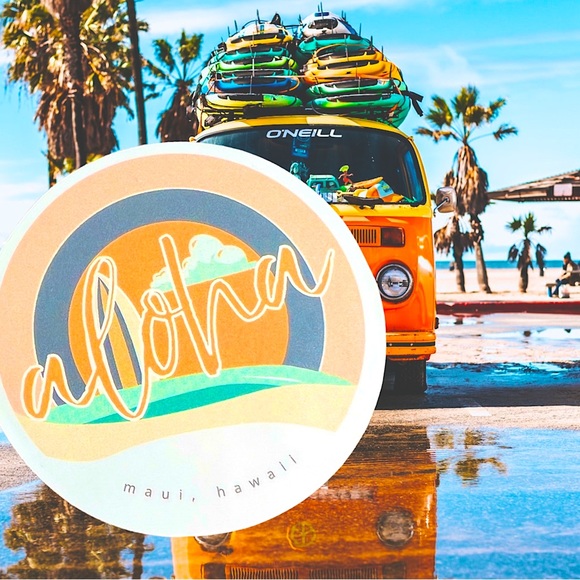 Hand Crafted | Design | Maui Hawaii Aloha State Ohana Shaka Travel 88 ...